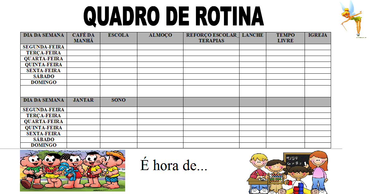 Modelo De Rotina Infantil - NAZAEDU