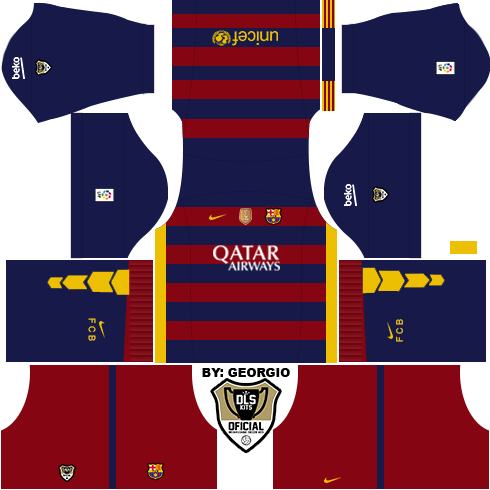 Kit & logo FC Barcelona Dream league Soccer 2016 - kits-dls : reviews ...