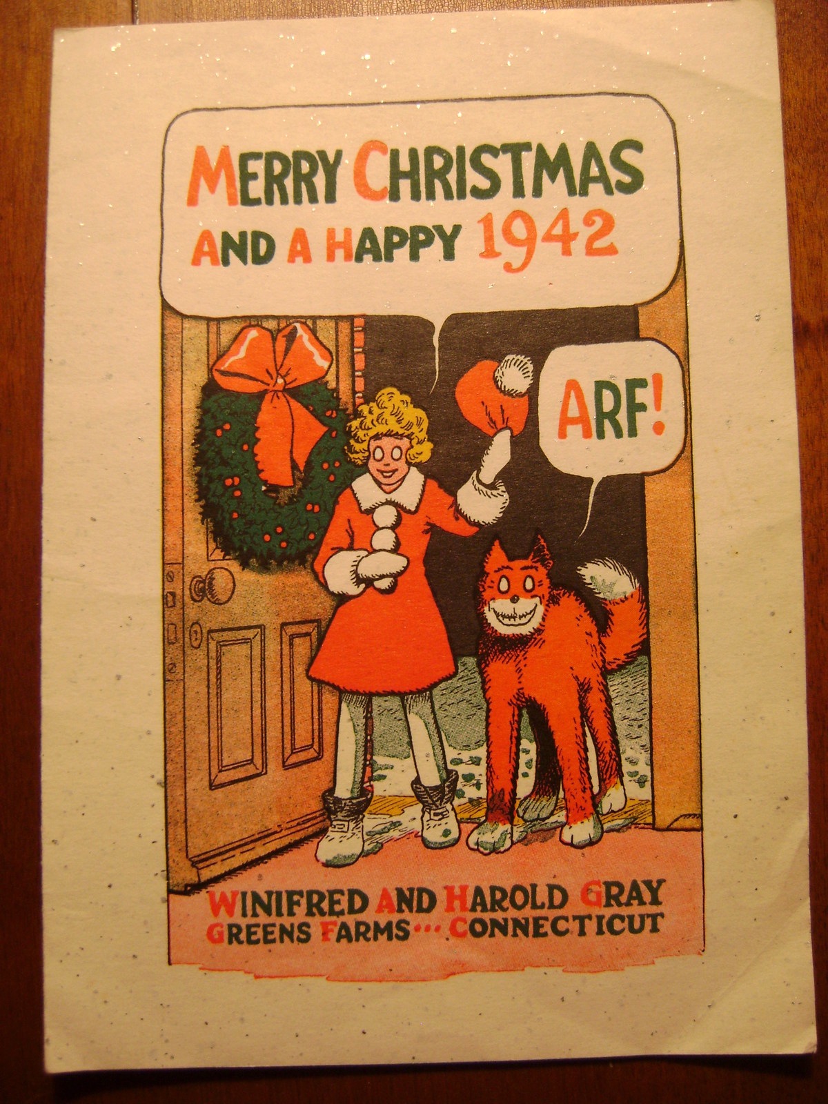 Vintage Christmas cards: Little Orphan Annie