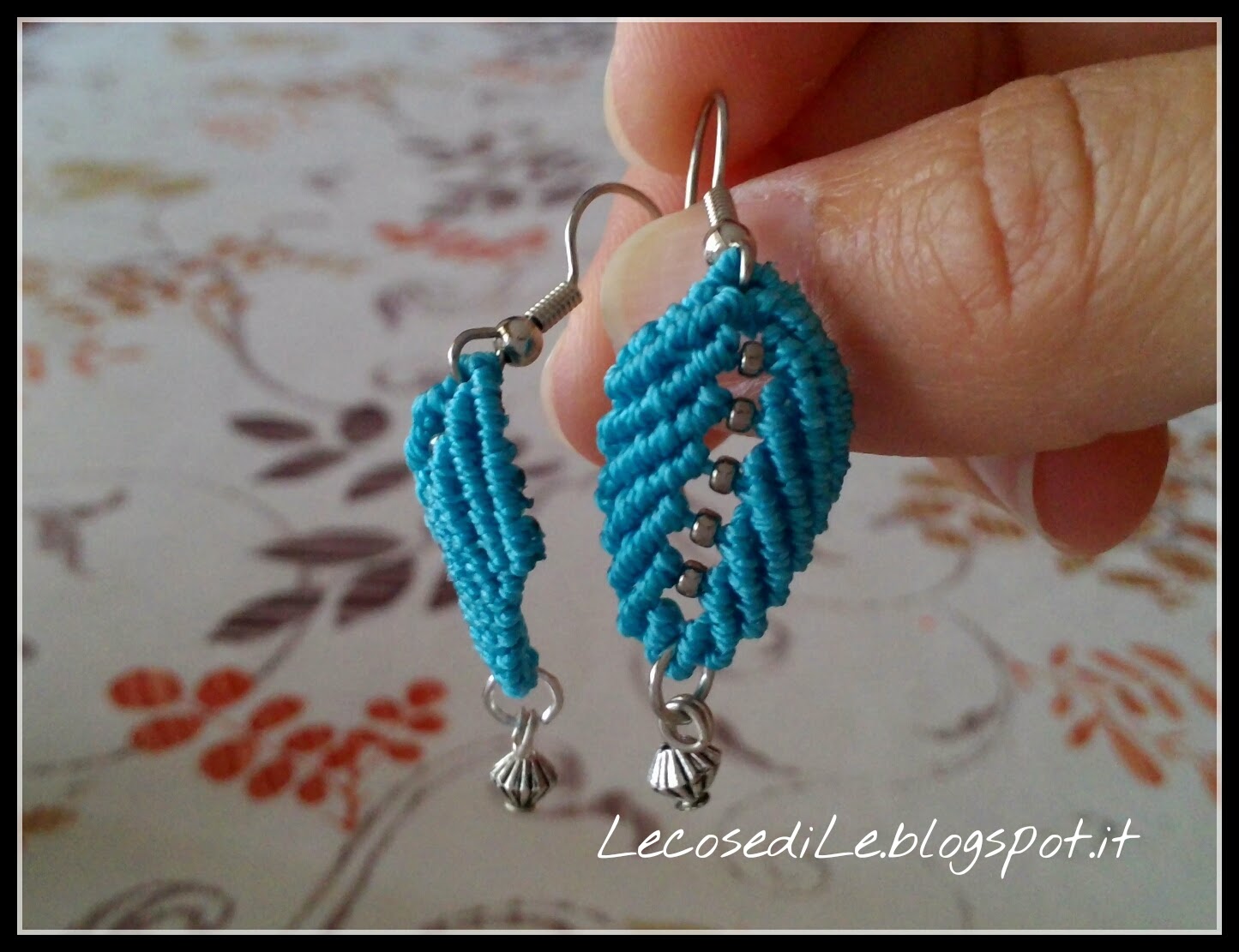 Tutorial macramè: orecchini foglia