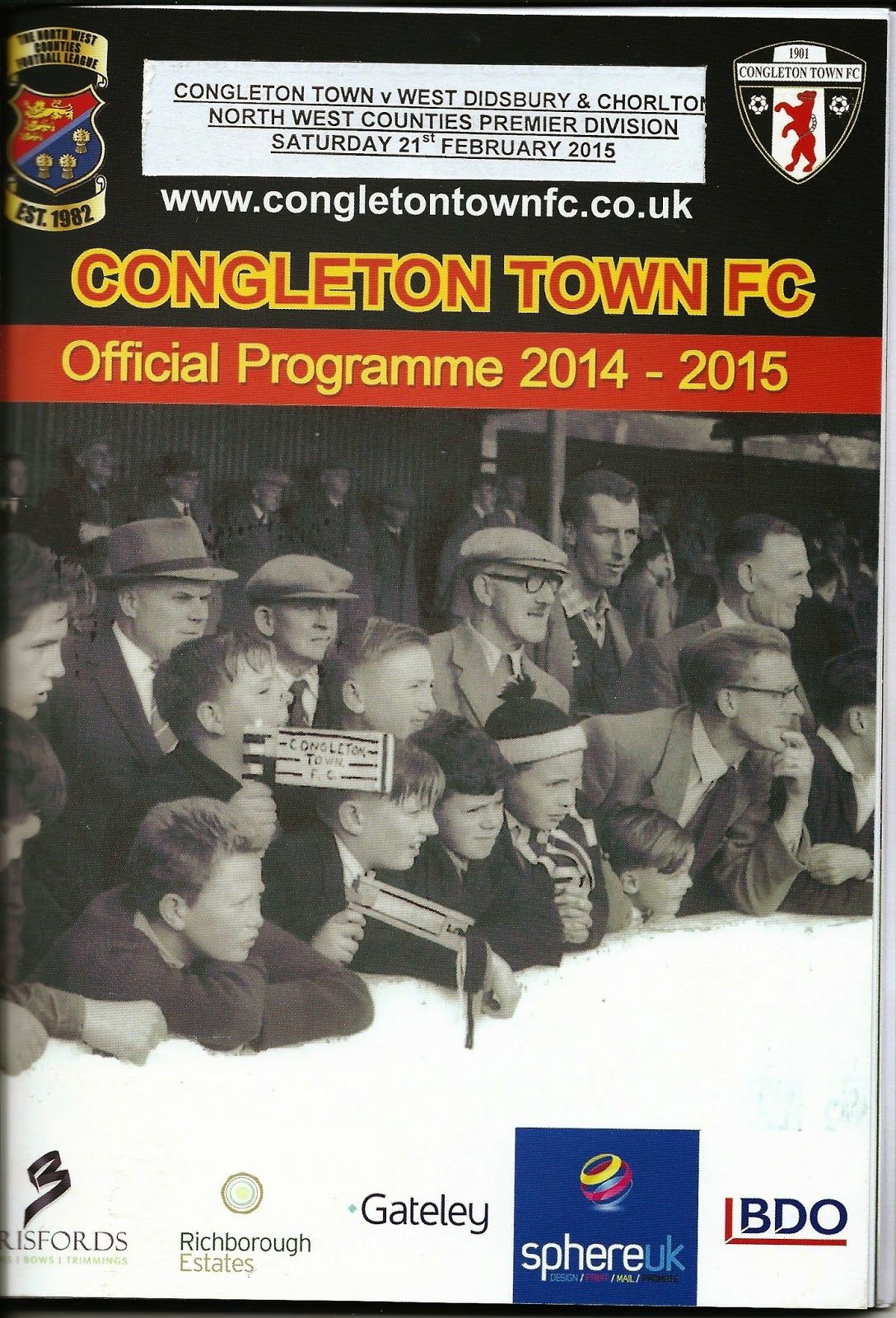 Football Grounds visited by Richard Bysouth: Congleton Town FC