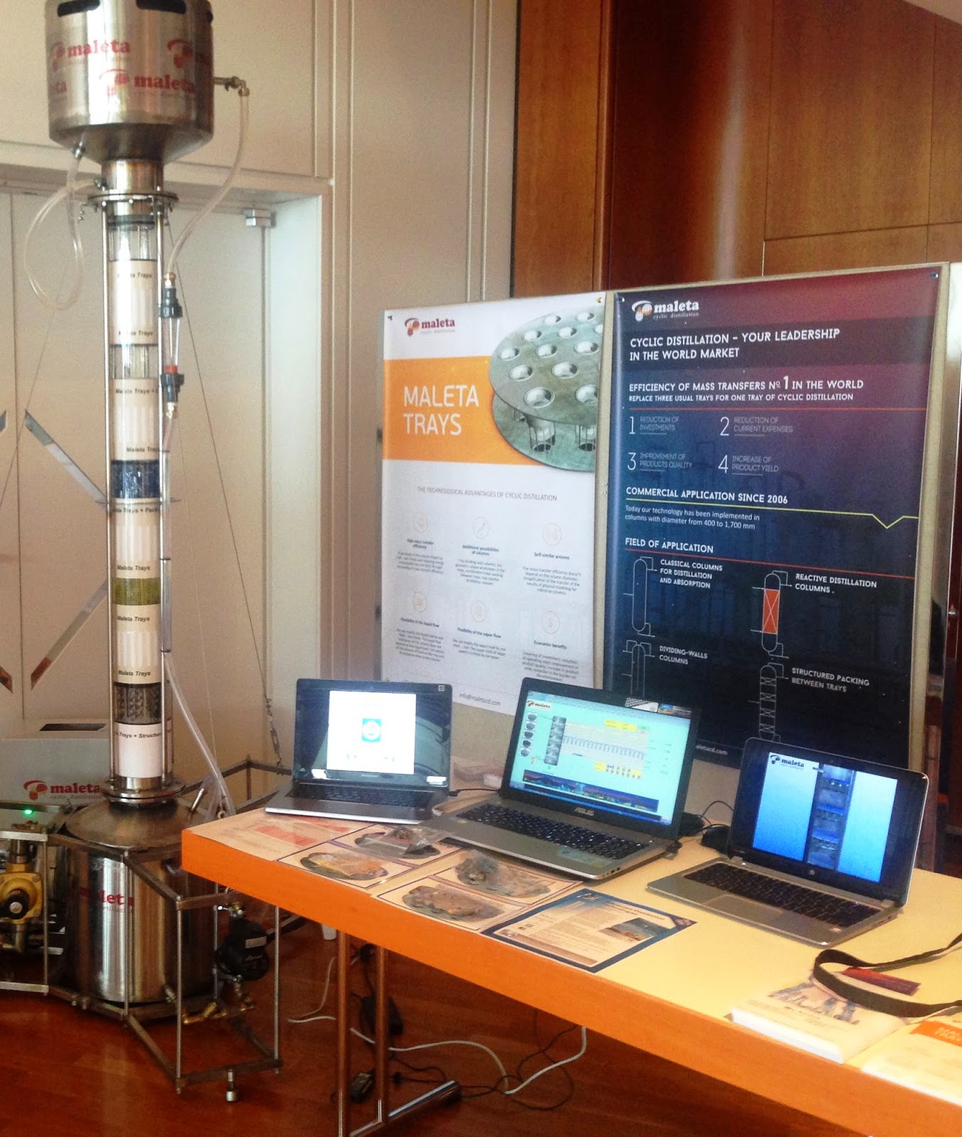 Fractional Distillation Column: The Maleta cyclic distillation LLC at ...