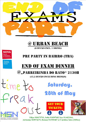 Masters' Student Network: END OF EXAM PARTY