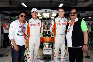 Bollywood star Shah Rukh Khan at F1 Indian Grand Prix