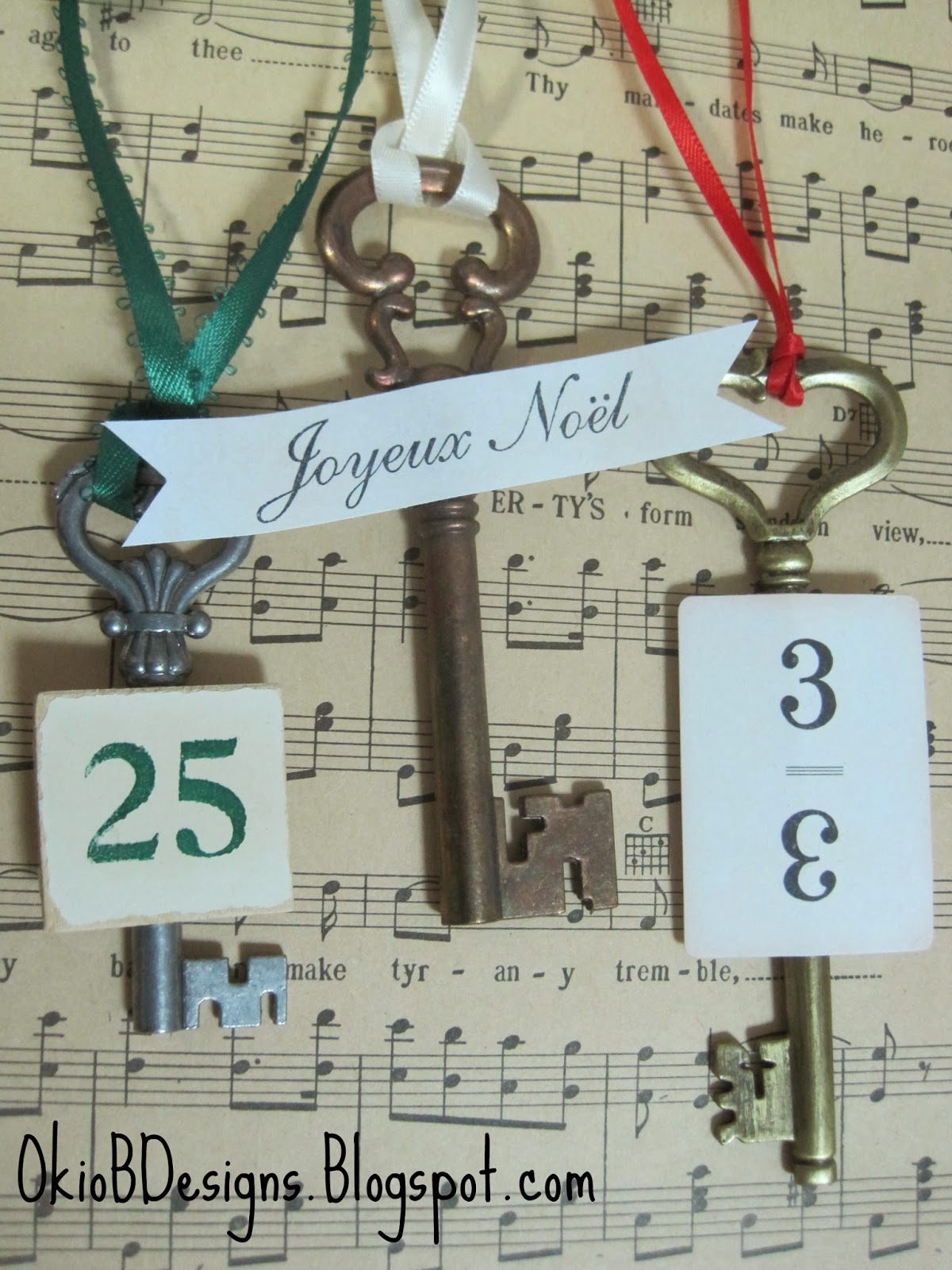 Skeleton Key Ornaments - Okio B Designs