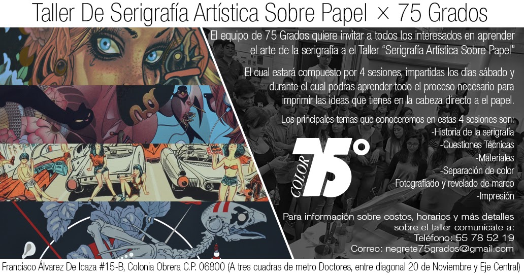 75°: Próximo Taller En 75 Grados!!!...