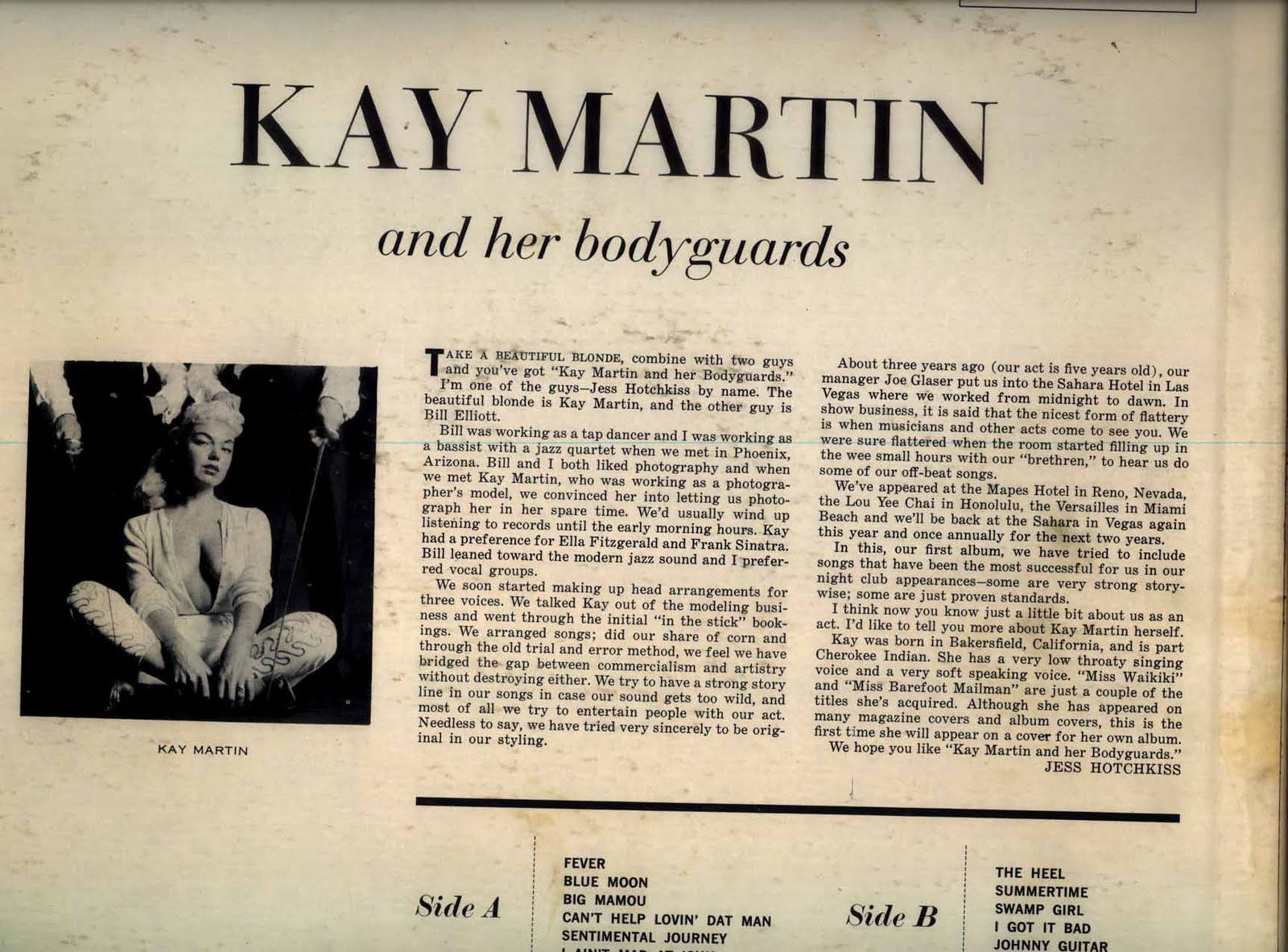 BRICKS OF GOLD: KAY MARTIN AND HER BODYGUARDS