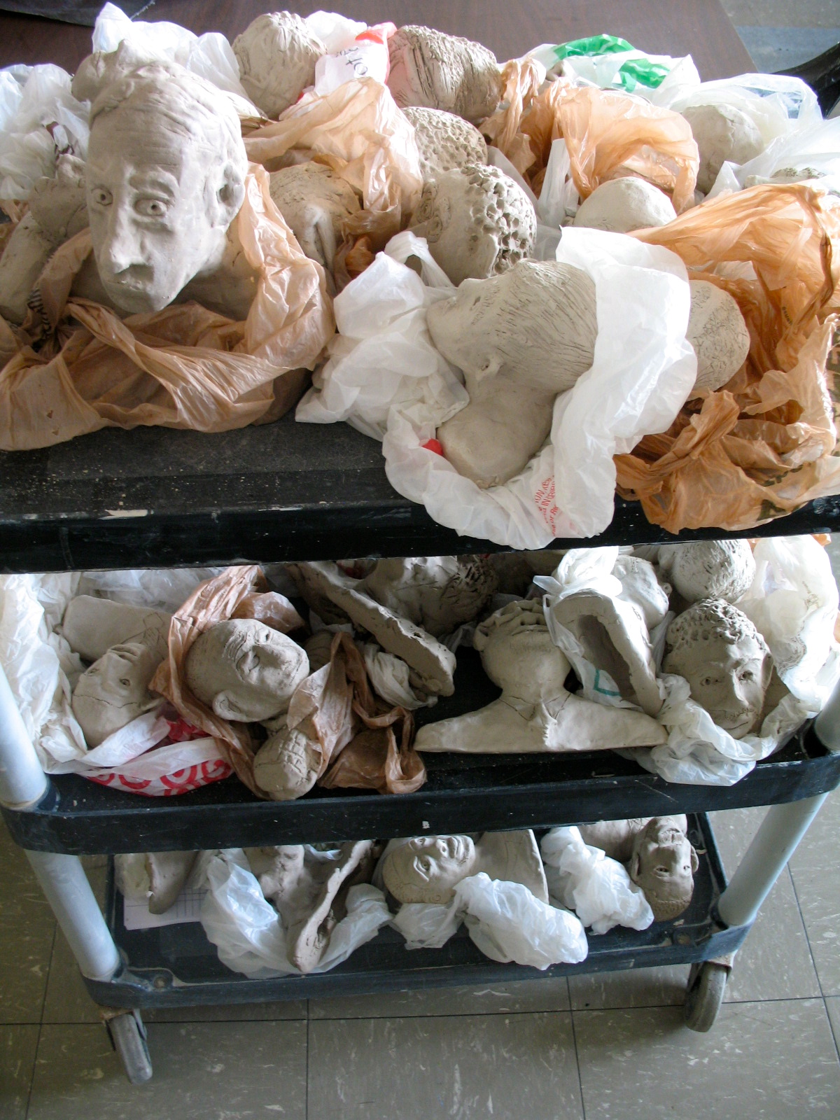 Lane Tech Art Studio : Clay Busts of Famous People