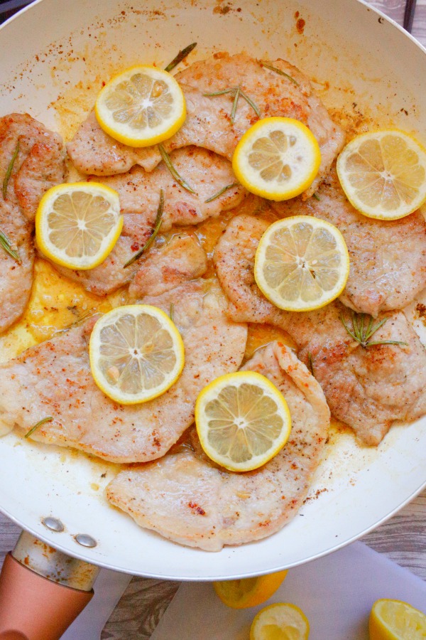 Lemon Rosemary Pork Scaloppini - Jordan's Easy Entertaining