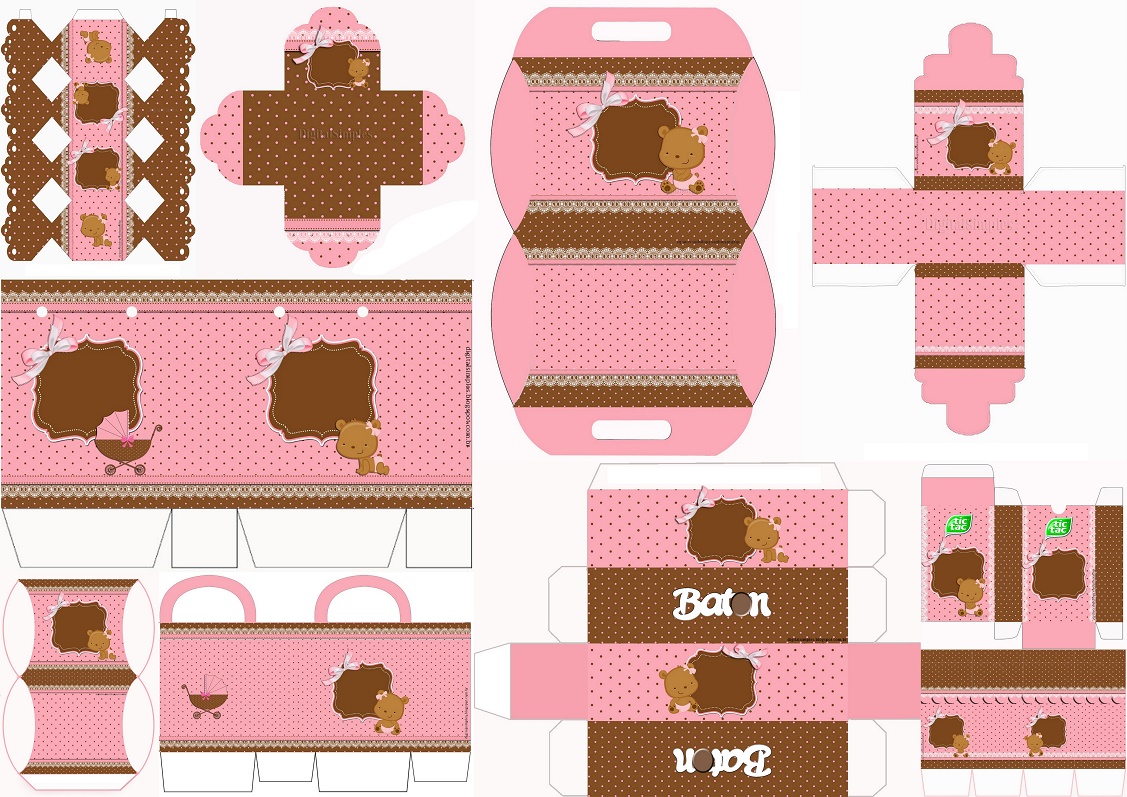 Baby Girl Bear: Free Printable Boxes. - Oh My Baby!