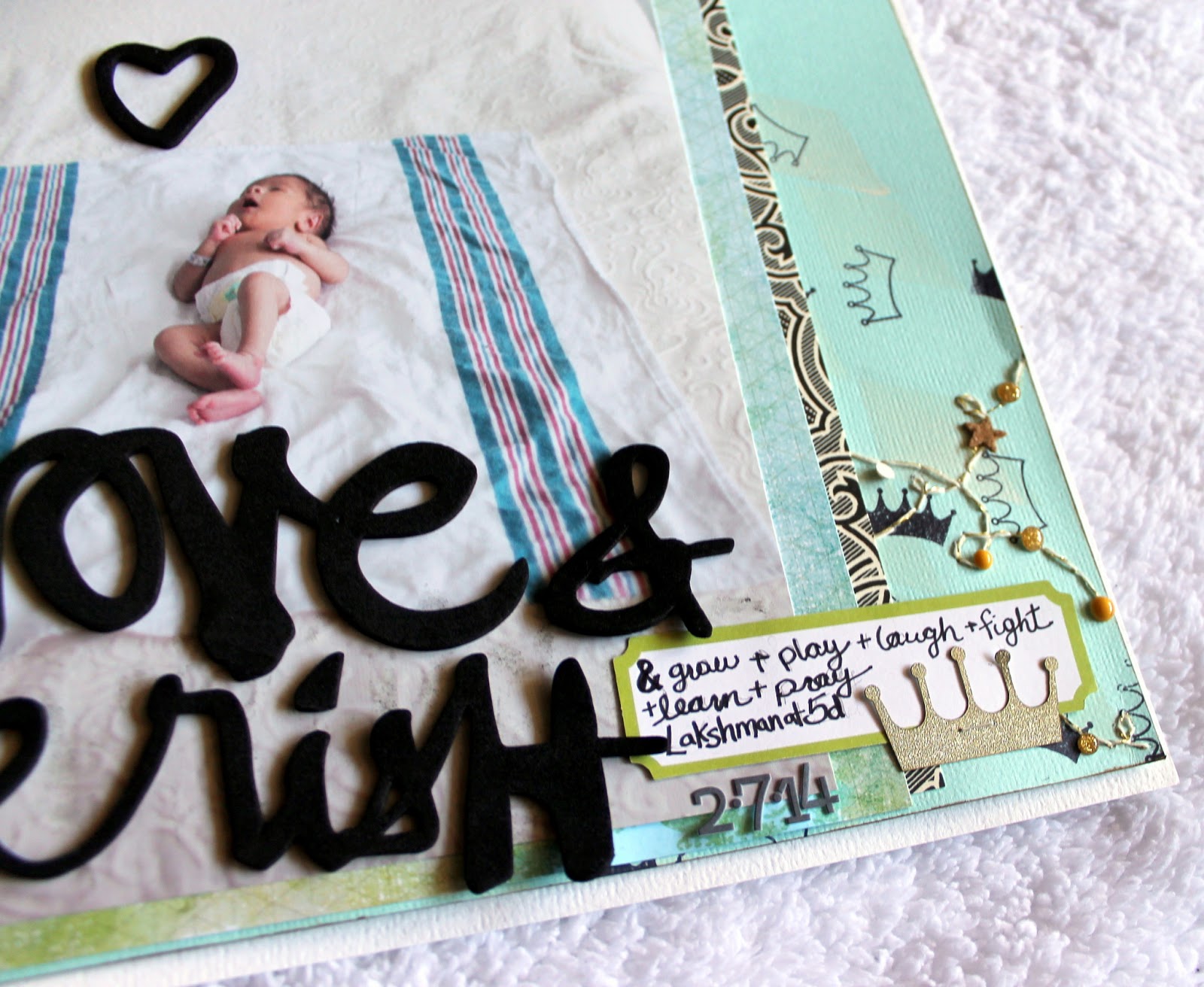 Rainbow Scrapbooks: New baby pages!