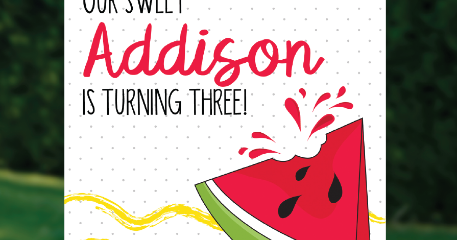 SimplyEverydayMe: {HAPPY MONDAY}... Melon Party Invitation...