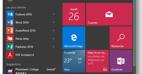 sb astuces: Windows 10 : comment personnaliser les vignettes du menu ...