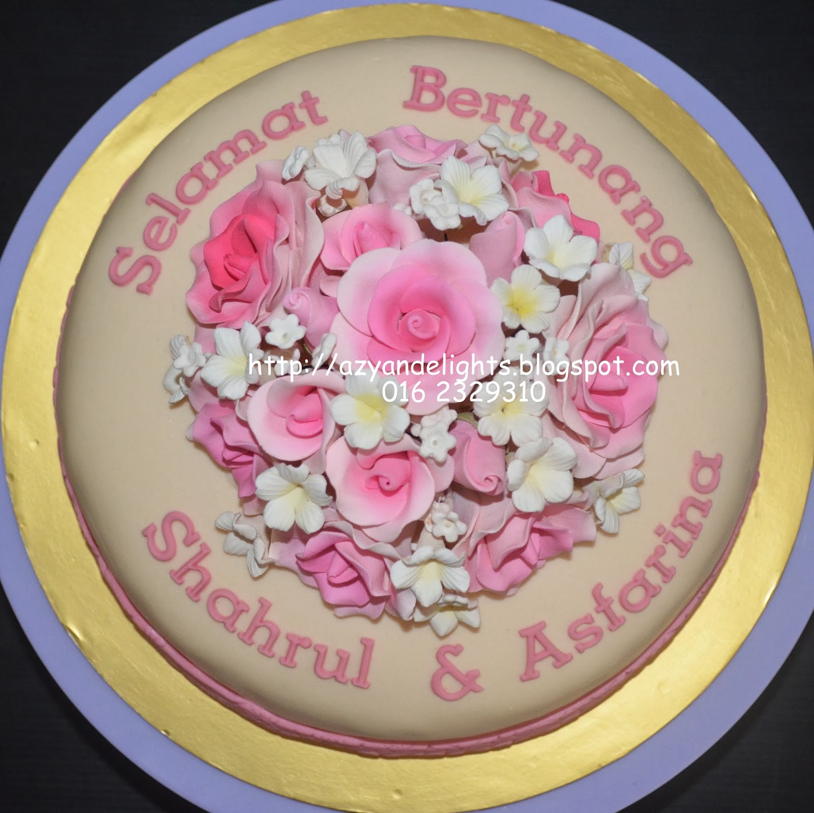 Azyandelights: Hantaran Cake - Pink and Cream