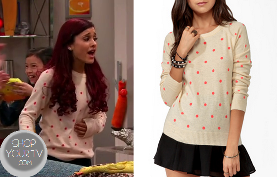 Sam & Cat: Season 1 Episode 7 Cat's Polka Dot Sweater | Shop Your TV