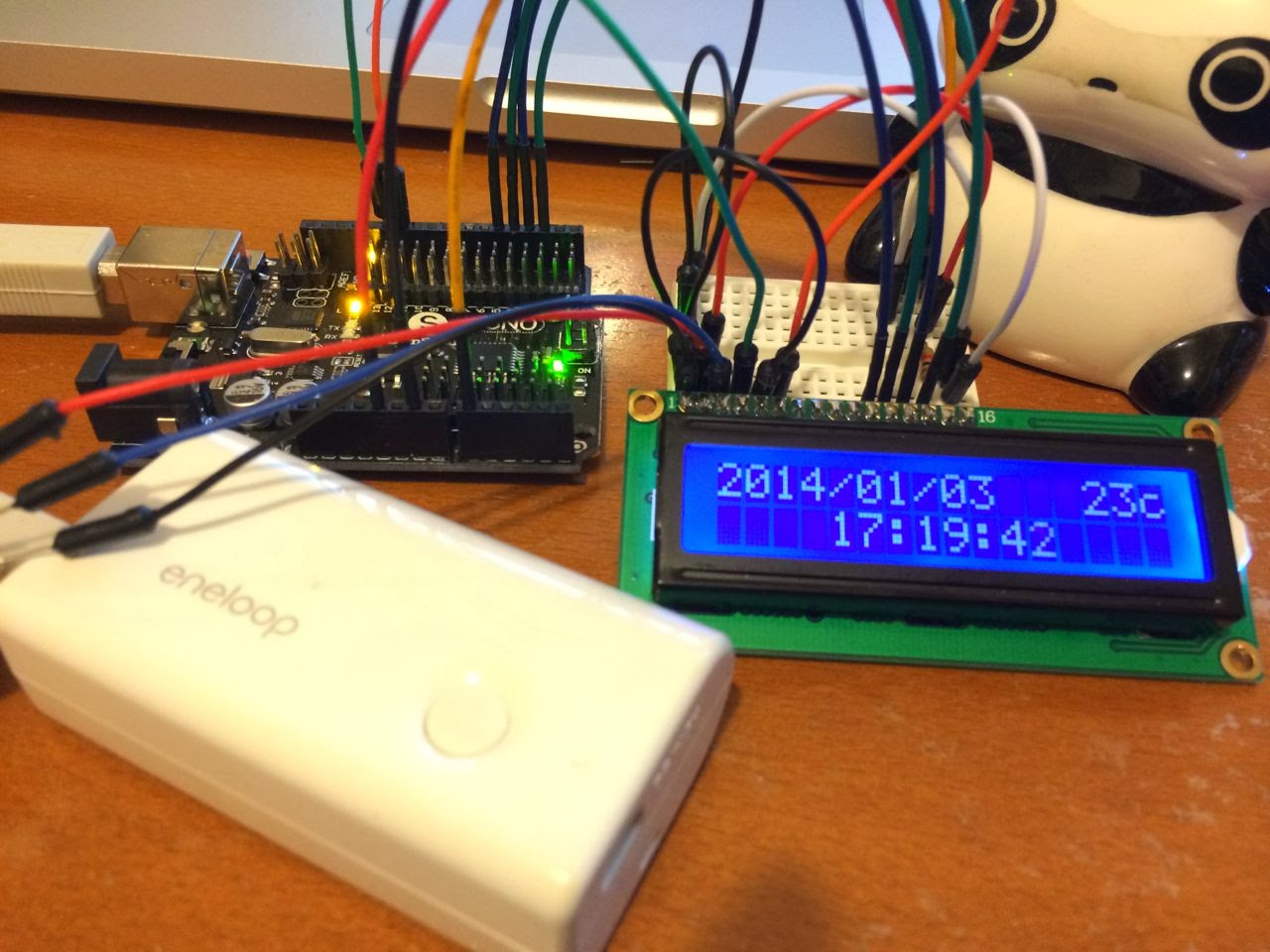 じわじわ進む Arduino時計+温度計