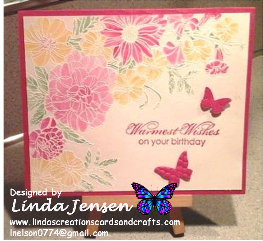 Linda's Creations Cards & Crafts: Corner Garden Birthday Card