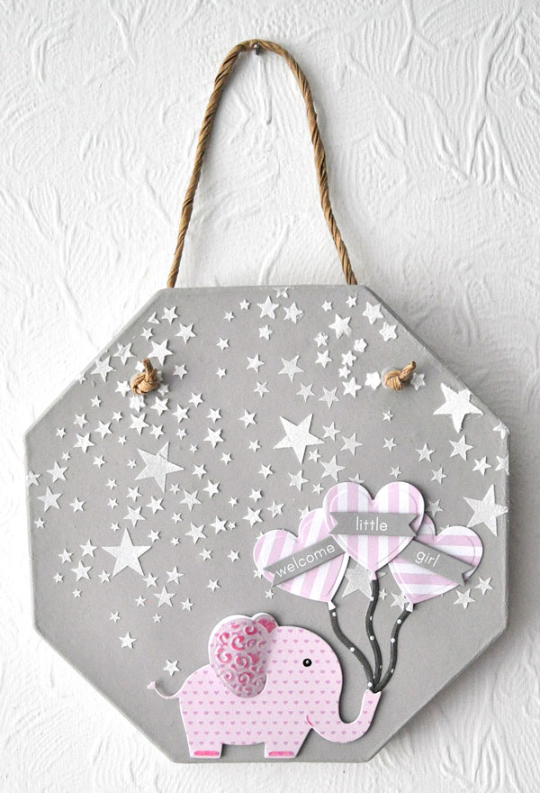 Inky Fingers: Baby wall art using Sara's Signature Little Angel Collection