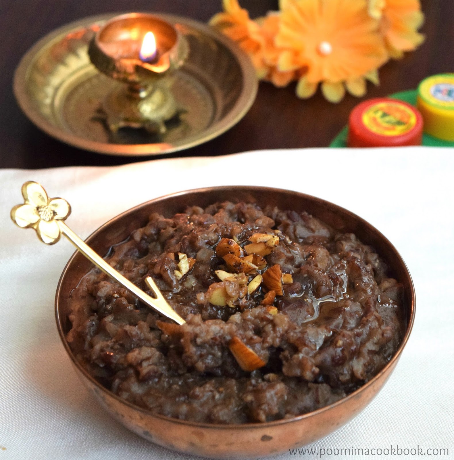 Poornima's Cook Book: Red Rice Sweet Pongal / Sigappu Arisi Sakkarai ...