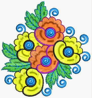 EmbDesignTube: Heavy Colorful Patch Designs For Dresses