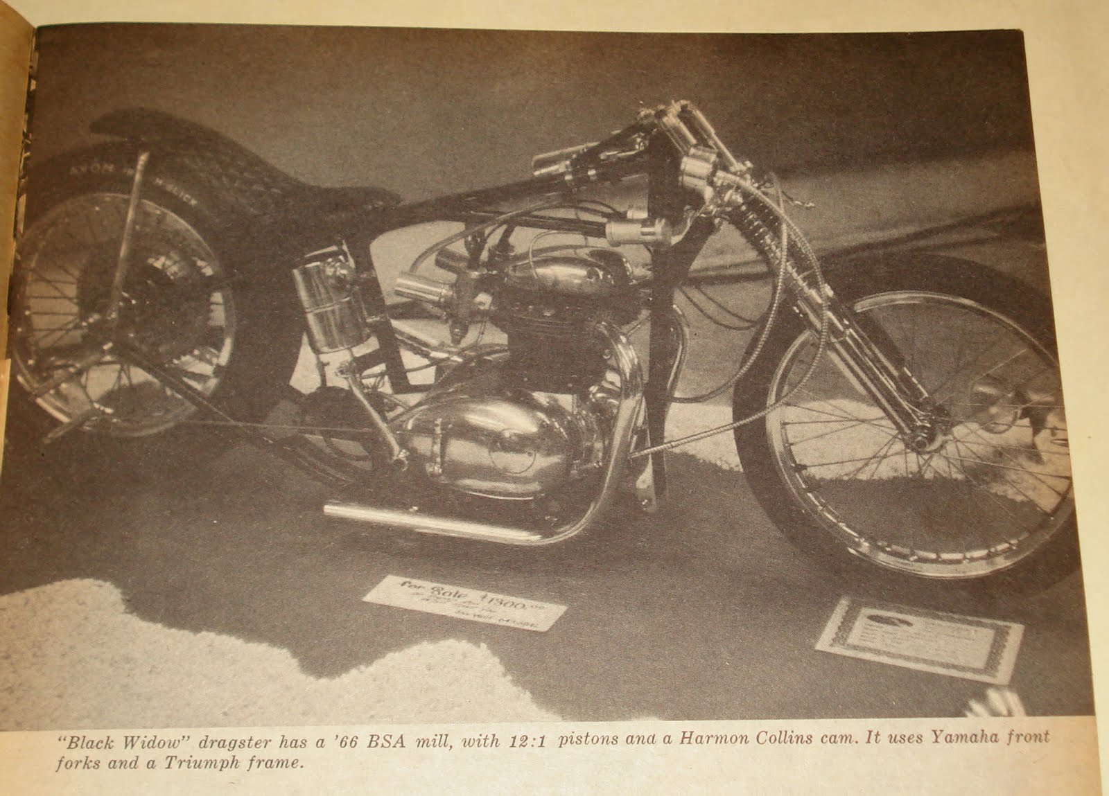 Nostalgia on Wheels: "Black Widow" BSA Drag Bike
