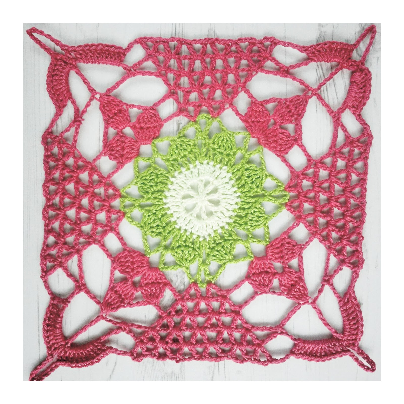 Crochet Tea Party: Rustic Lace Square - A Written Pattern