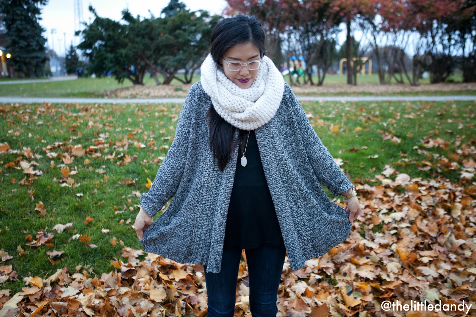THE LITTLE DANDY : Marled Cardigan for Fall