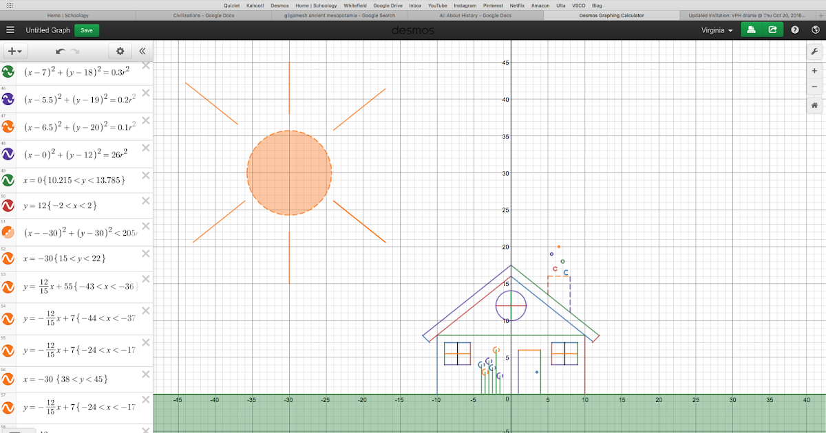 GEOMETRY WIZ: Graphing a House on Desmos!
