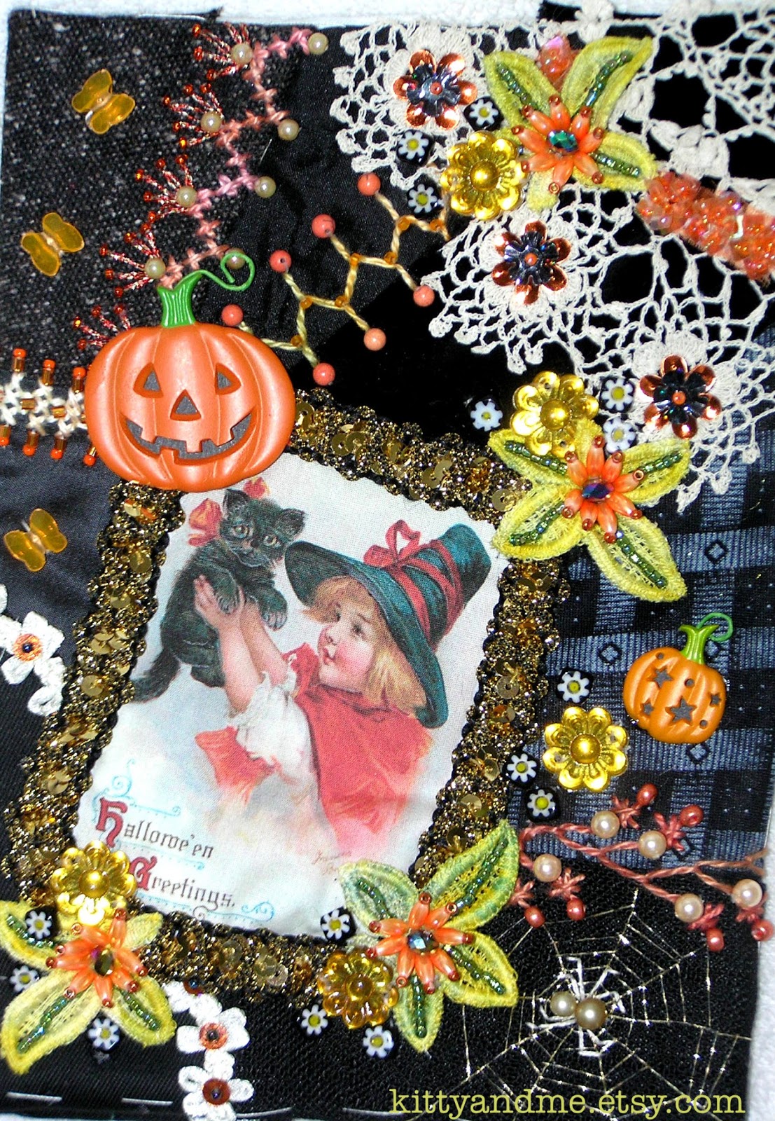 Kitty And Me Designs: Halloween Crazy Quilting