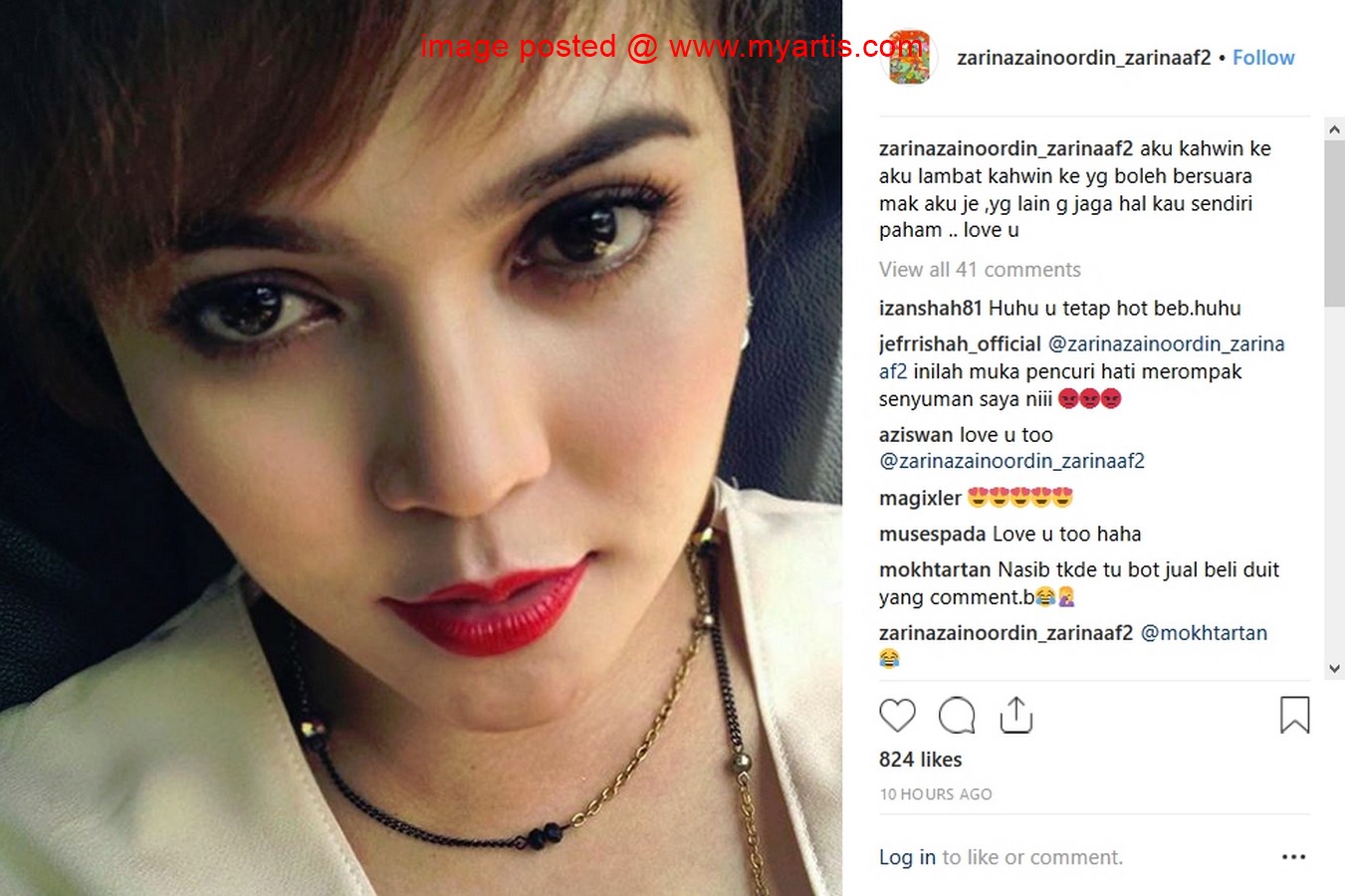 MYARTIS.COM | MYARTIS | MY | ARTIS: SERING DITANYA SOAL JODOH - ZARINA ...
