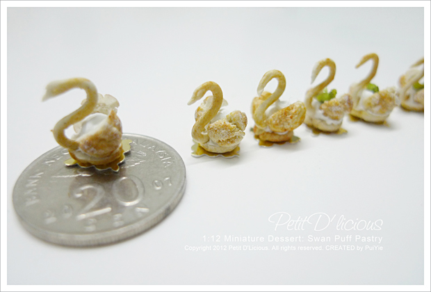 Petit D' Licious: Miniature Pastry : Swan Cream Puff