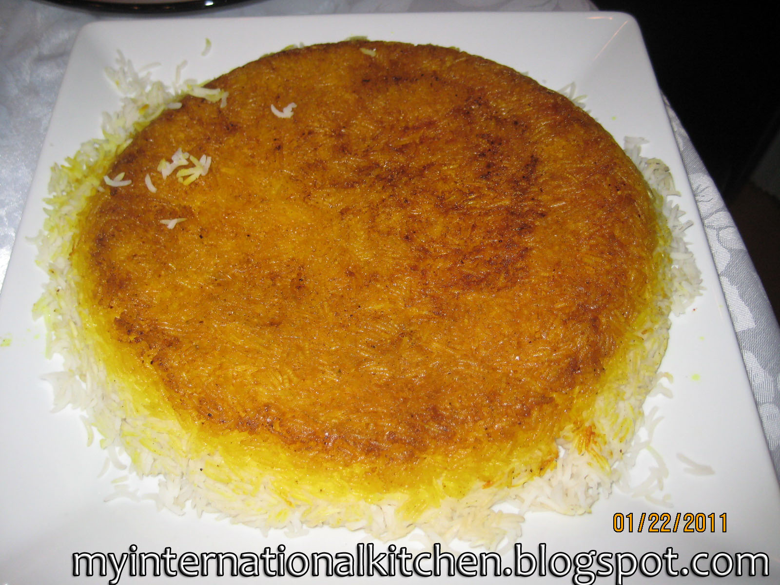 My International Kitchen: Polow and Tah-dig (White Persian Rice)