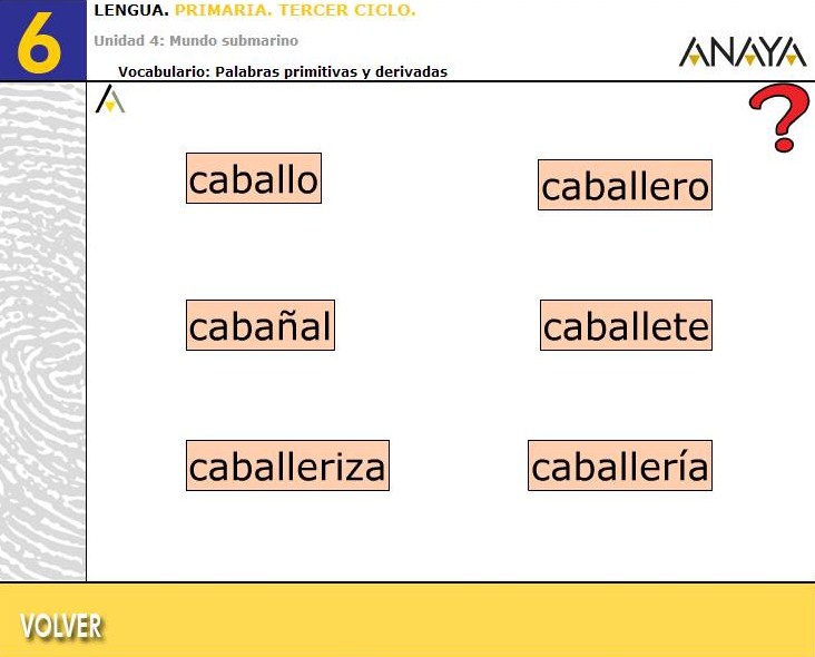 Punto de encuentro: 6º de Primaria: Unidad 1: Palabras primitivas y ...