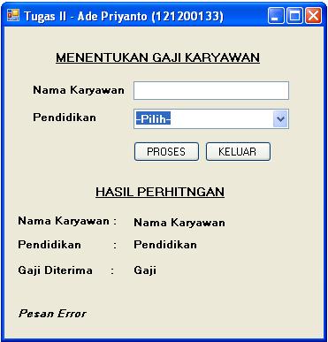 Sahabat Pelangi Dua Lima: Program Sederhana Menentukan Gaji dengan ...