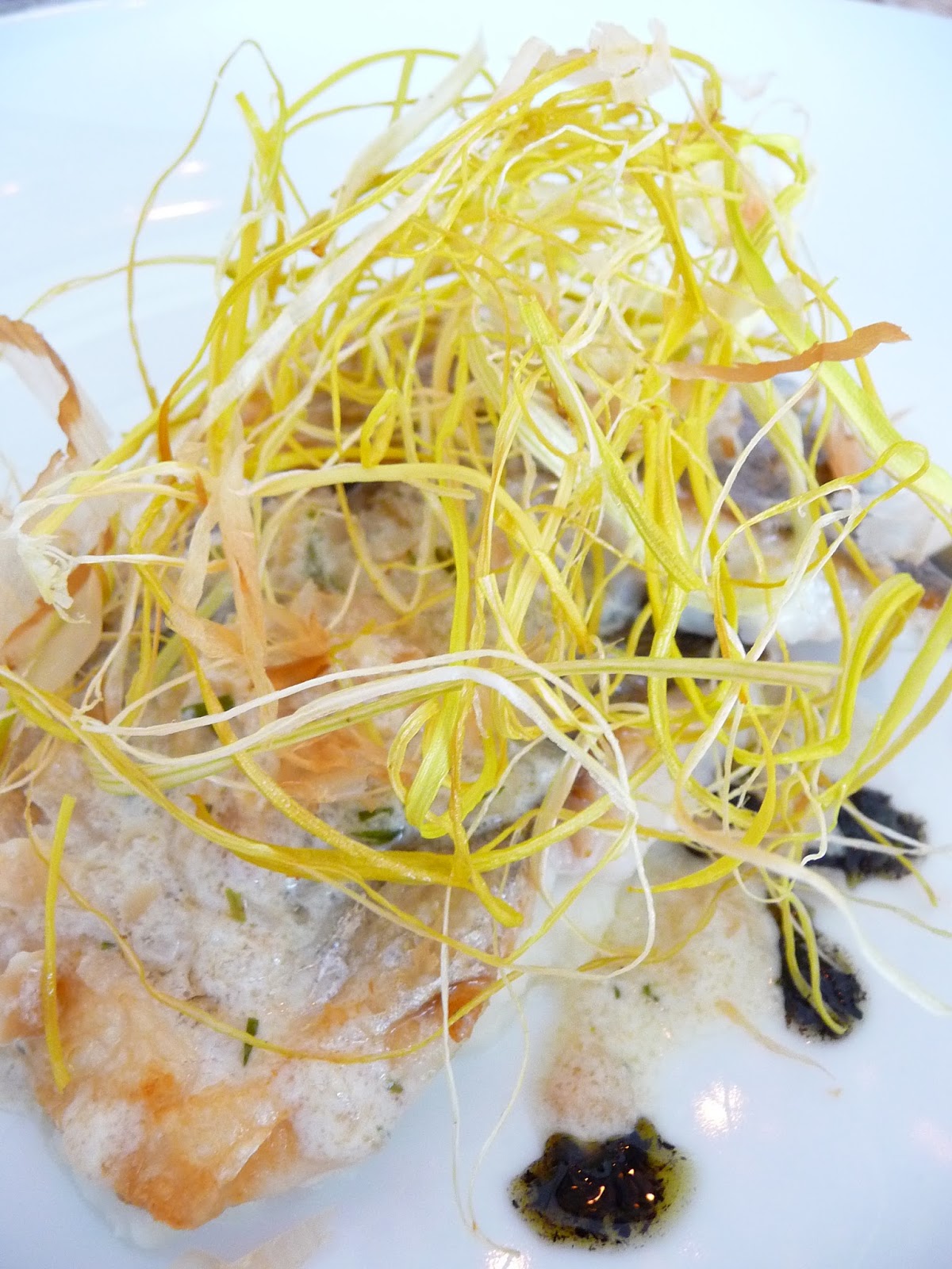 My World of Travel and Food: Sea Bream - salad entree and leak ash ...