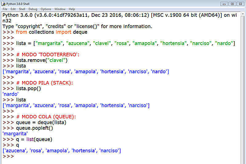 APRENDER A PROGRAMAR CON PYTHON: PILAS Y COLAS