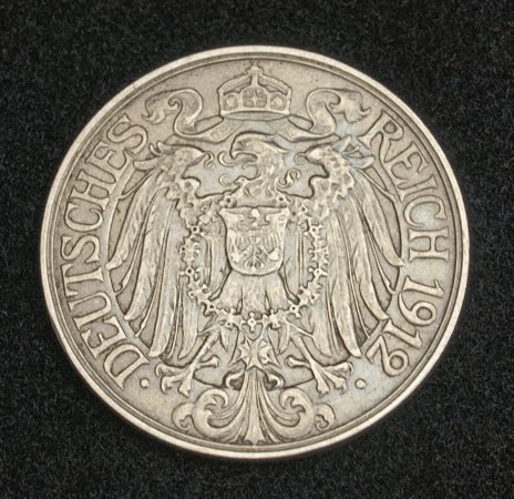 German Empire coins 25 Pfennig coin, mint date 1912-J.|World Banknotes ...