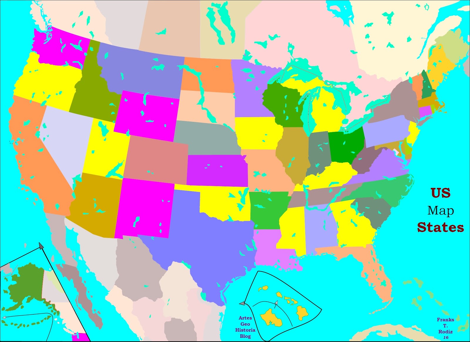 US Map States-1