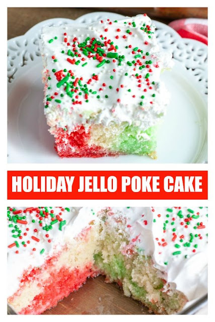HOLIDAY JELLO CAKE - Cake