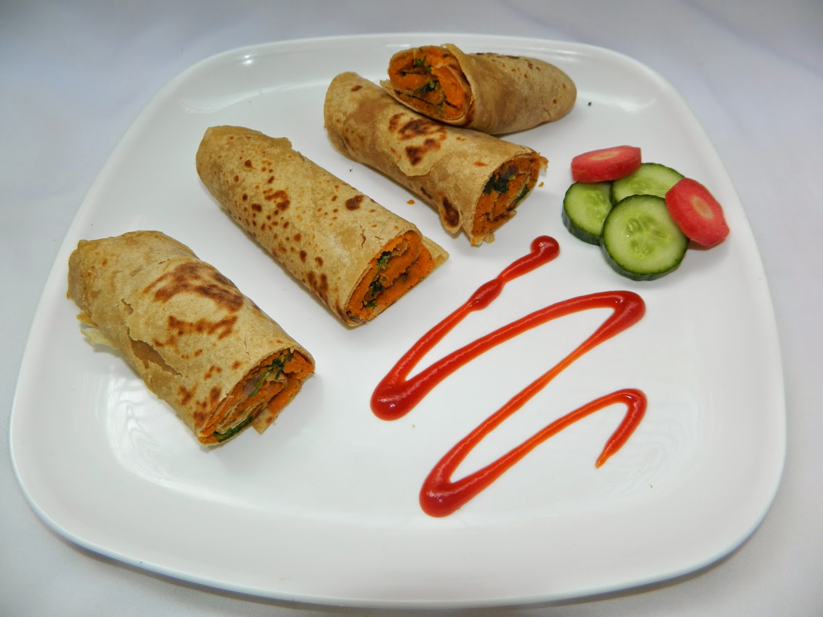 Sunita's Easy Cooking: Jhunka Chapati Roll