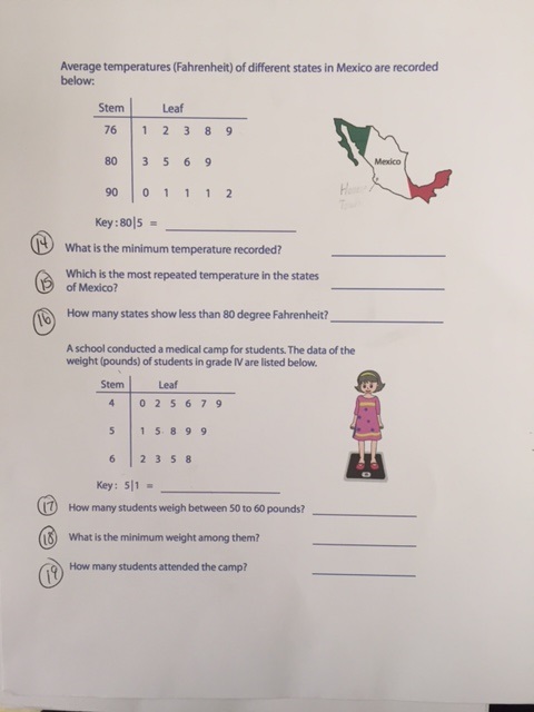Mrs. Sessions - 7th Grade - Advanced Math: Data Reading practice