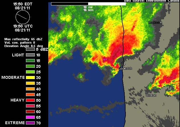 The Original Weather Blog: Large Tornado Strikes Goderich, Ontario ...