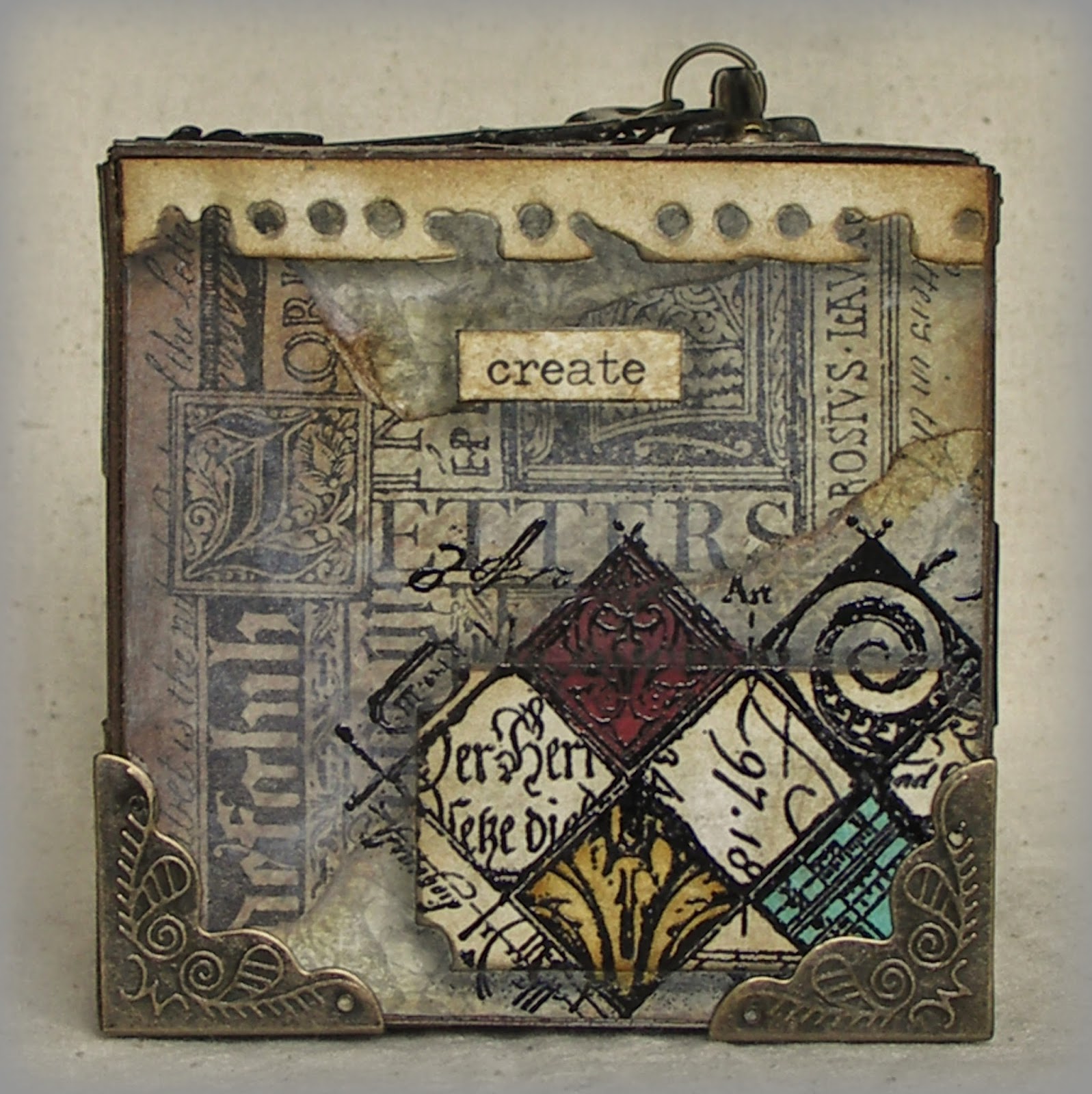 Pushing The Right Buttons: Using Every Stamp in a Set at A Vintage Journey