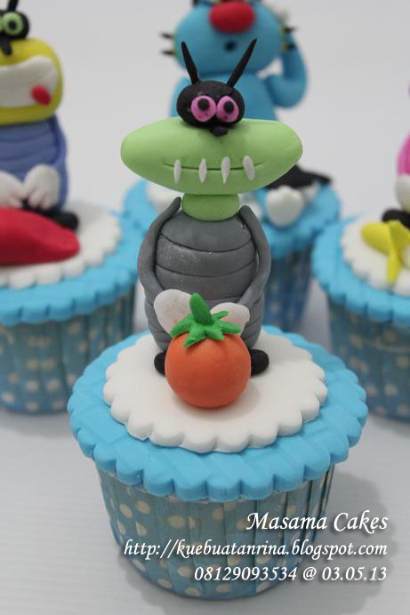 Masama Cakes: Oggy and The Cockroaches Themed Cup Cake For Abian ...