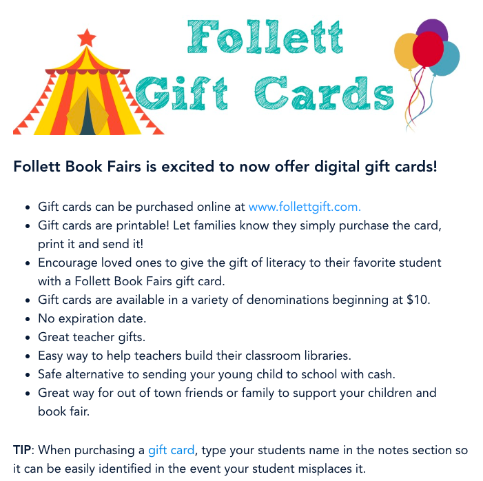 DCG Middle School Library: It's Book Fair Time!