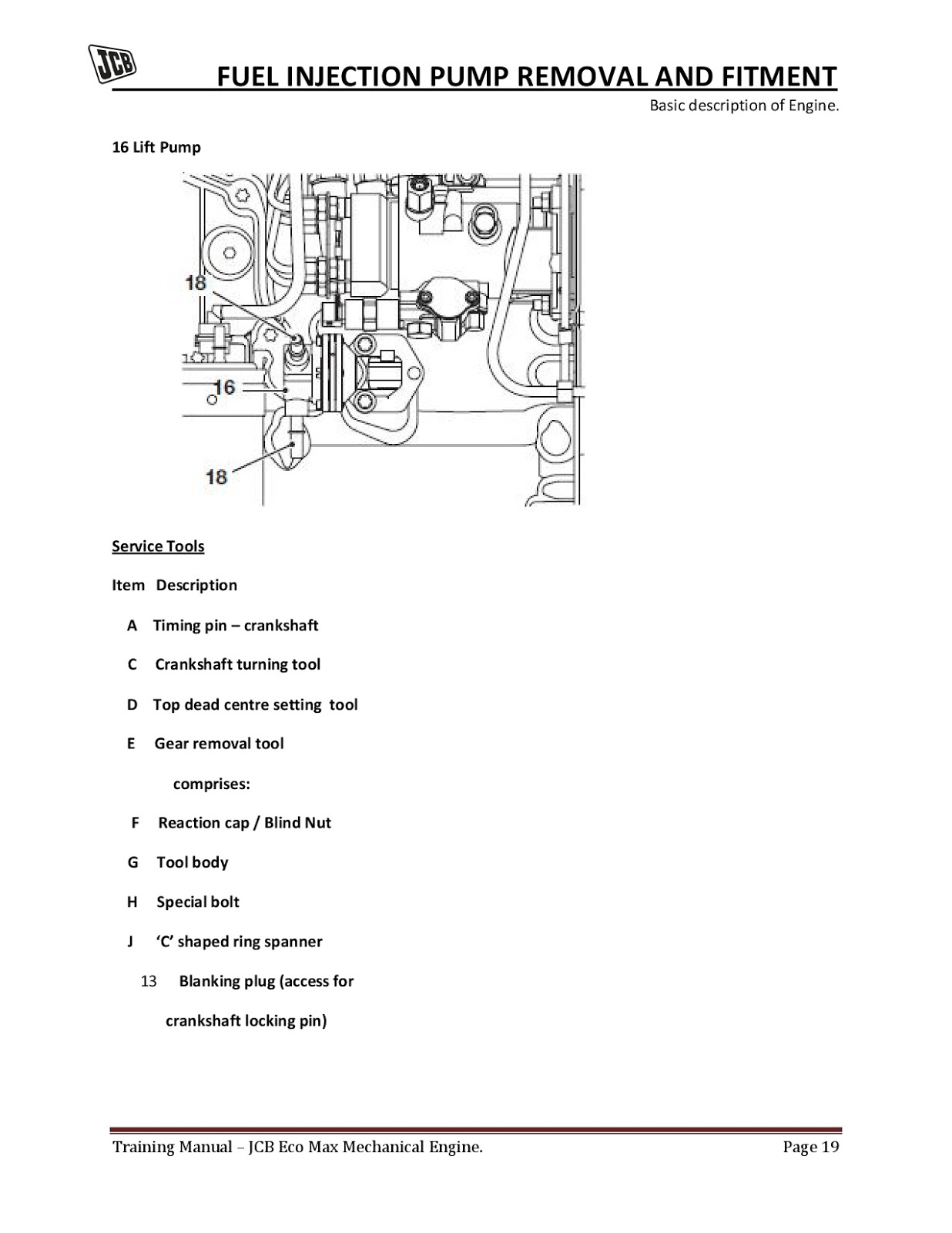 ALLKnowledgeFun: JCB BASIC ENGINE TRAINING MANUAL 1