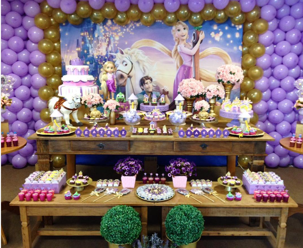 101 fiestas: Fiesta temática Enredados | Rapunzel birthday party ...