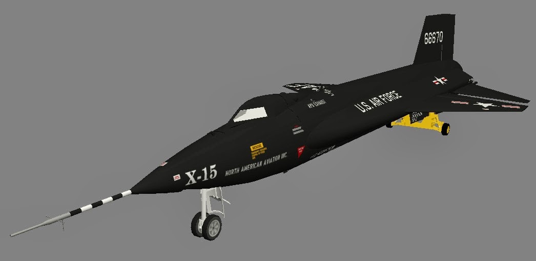 Desktopsimmer's 3D Models: North American Aviation X-15 (part 1)