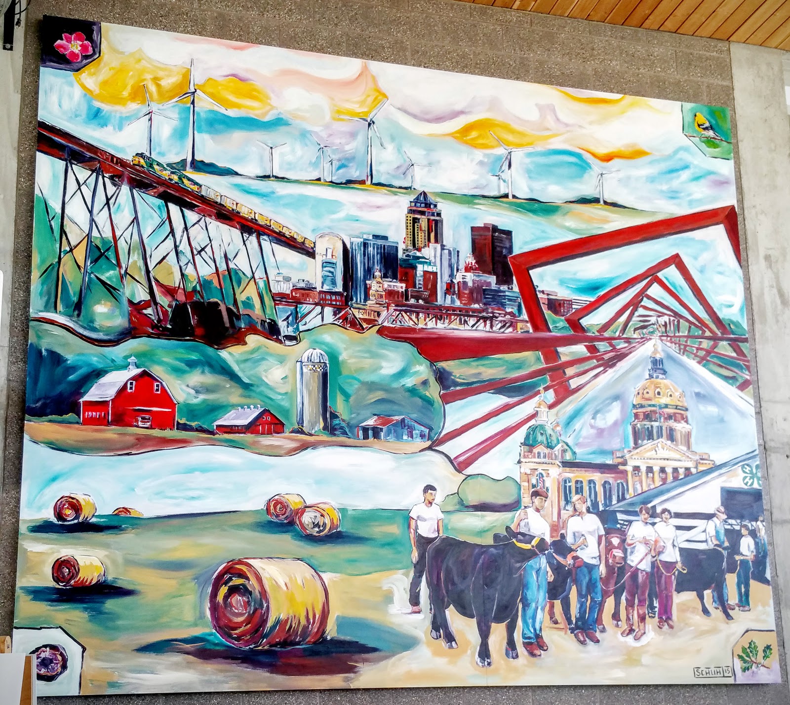History and Culture by Bicycle: 2016 Iowa State Fair: Ben Shun's Mural