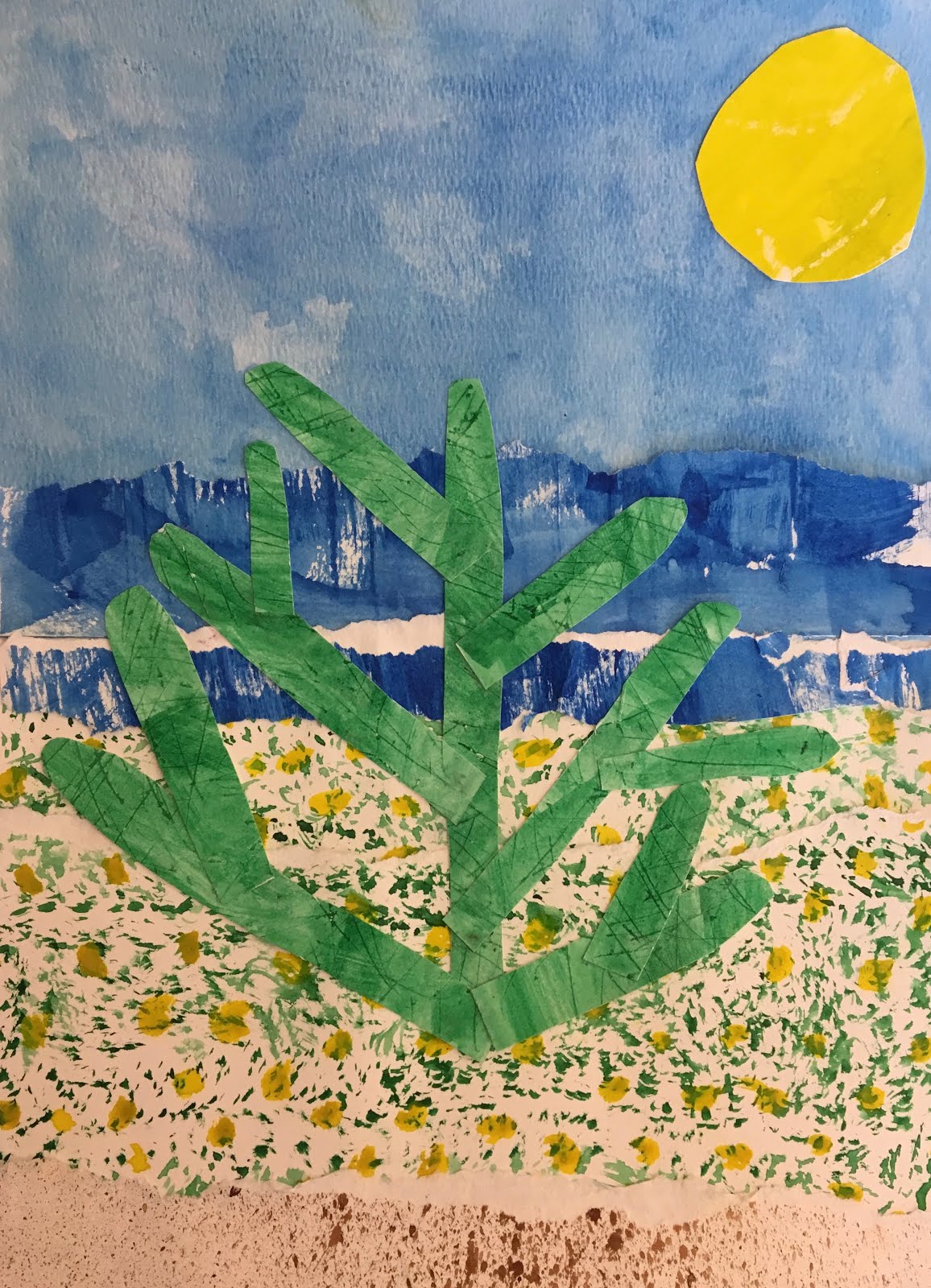 Mrs. Smiley's Art Room: Third Grade Texture Collage Landscapes